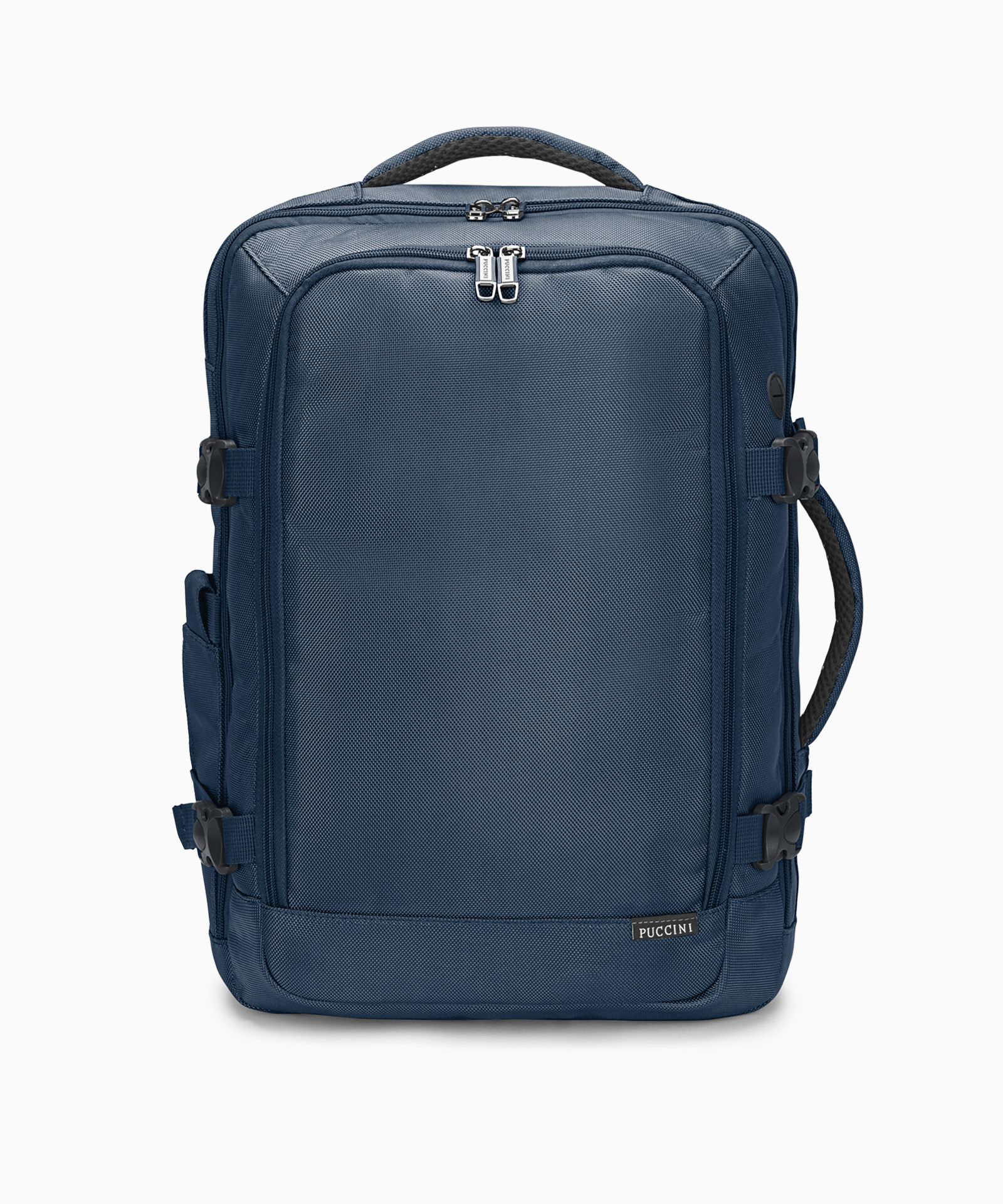 Plecak podróżny z poszerzeniem i kieszenią na laptopa 16" granatowy